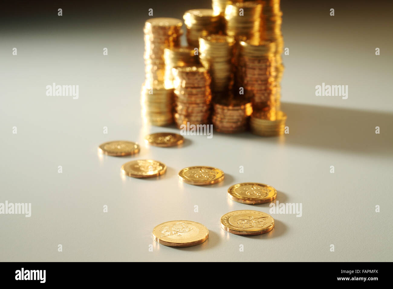 stack of the gold coin Stock Photo - Alamy