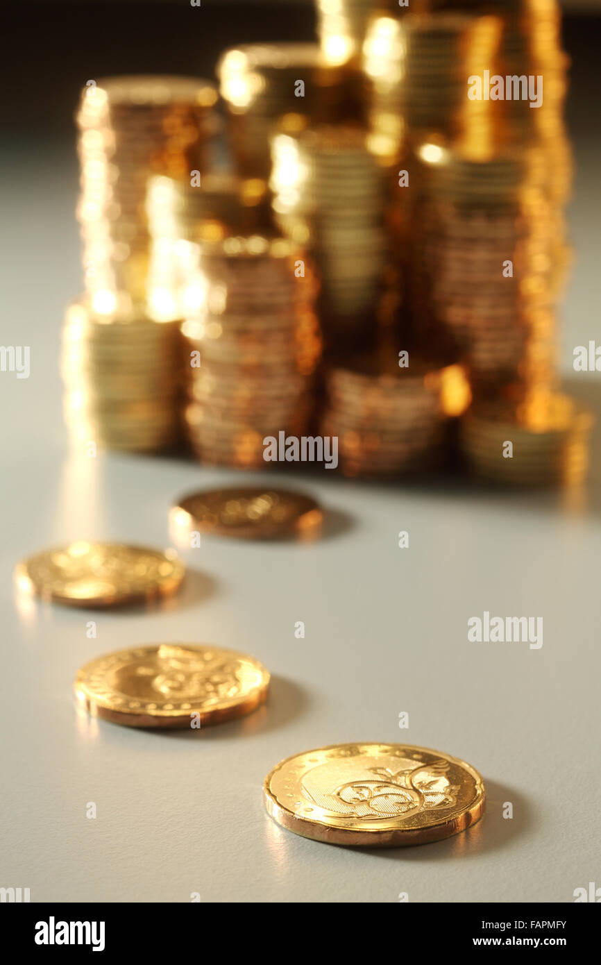 stack of the gold coin Stock Photo - Alamy
