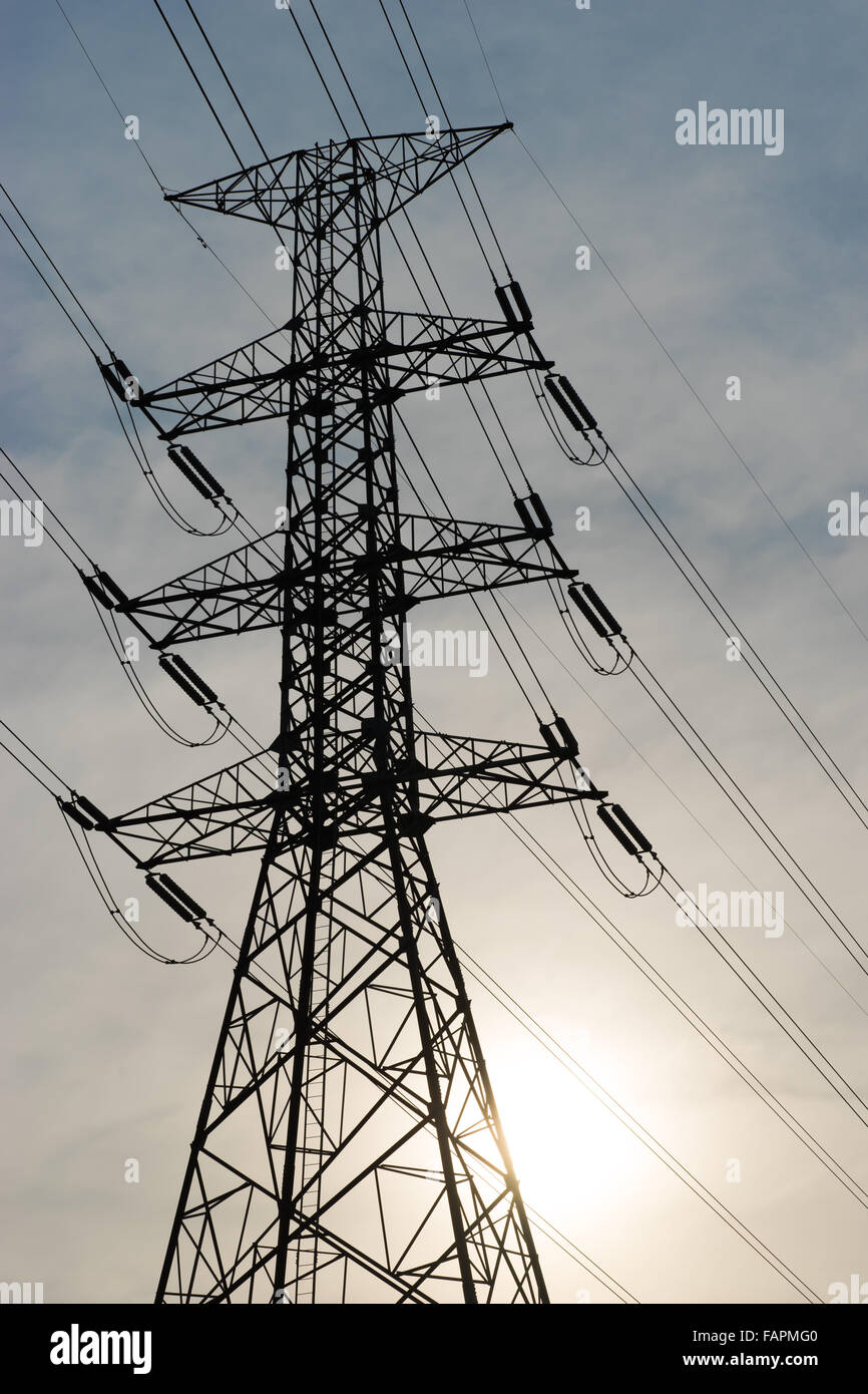 Power station silhouette hi-res stock photography and images - Alamy