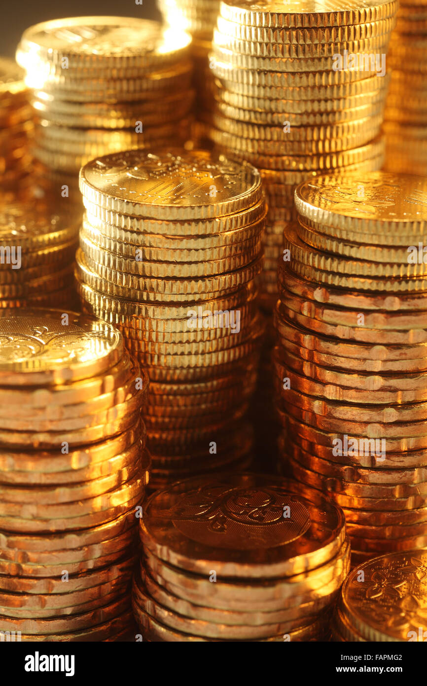 stack of the gold coin Stock Photo - Alamy
