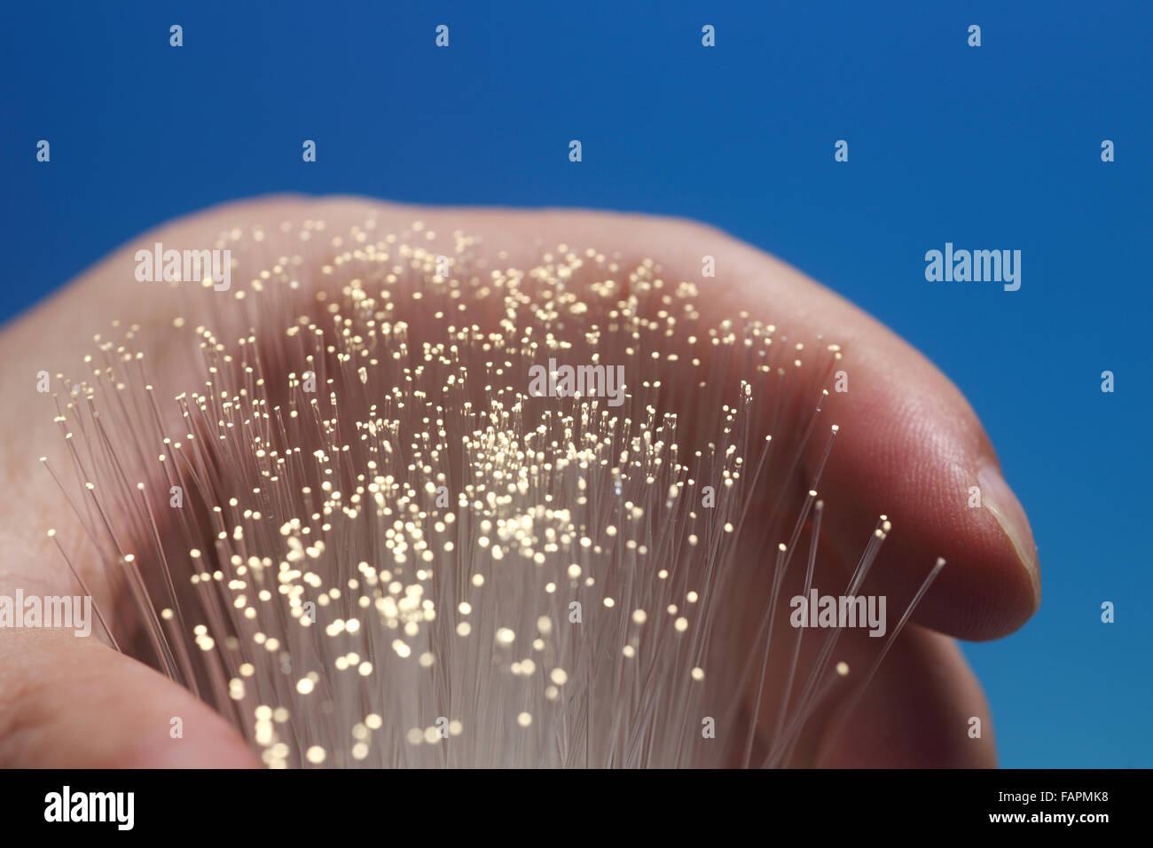 hand holding of fiber optic Stock Photo - Alamy