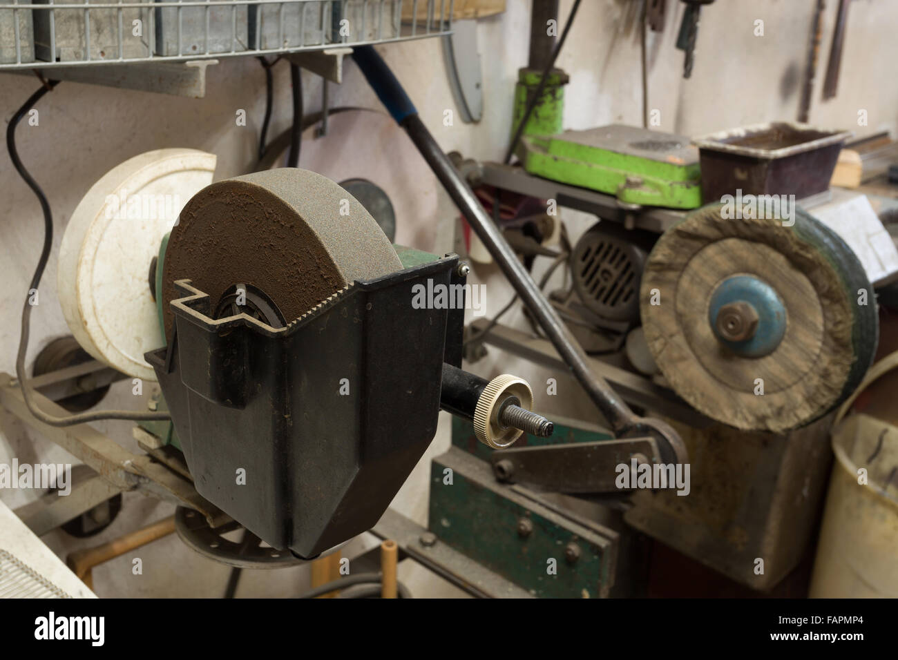real domestic DIY home workshop full of tools, untidy, ready for work ...