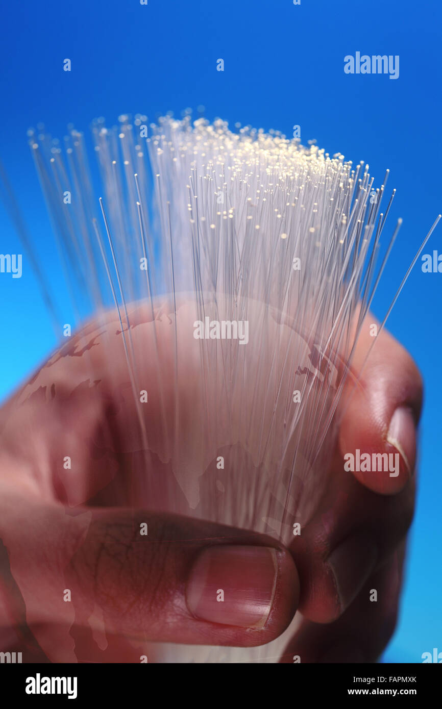 hand holding of fiber optic Stock Photo - Alamy