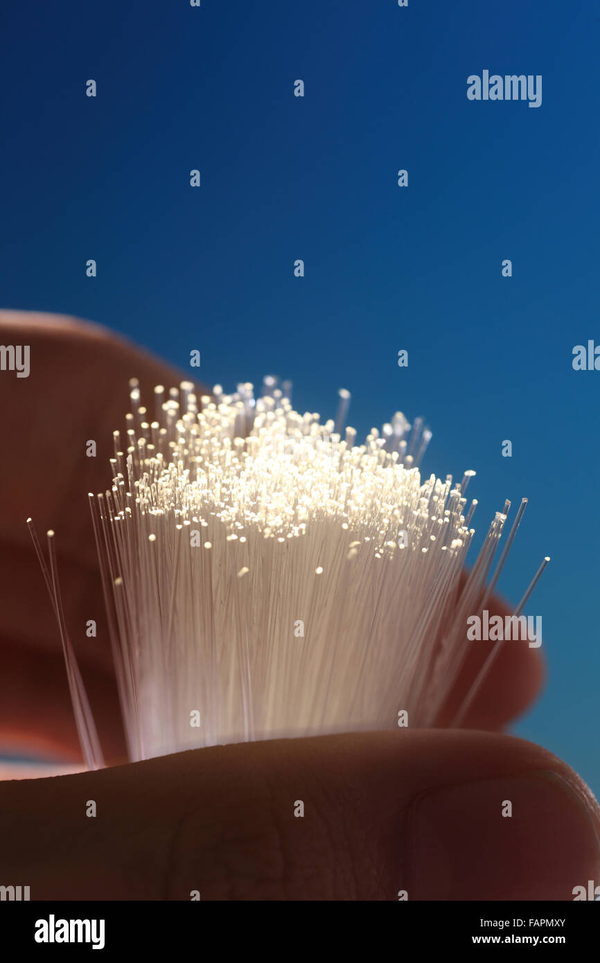 hand holding of fiber optic Stock Photo - Alamy