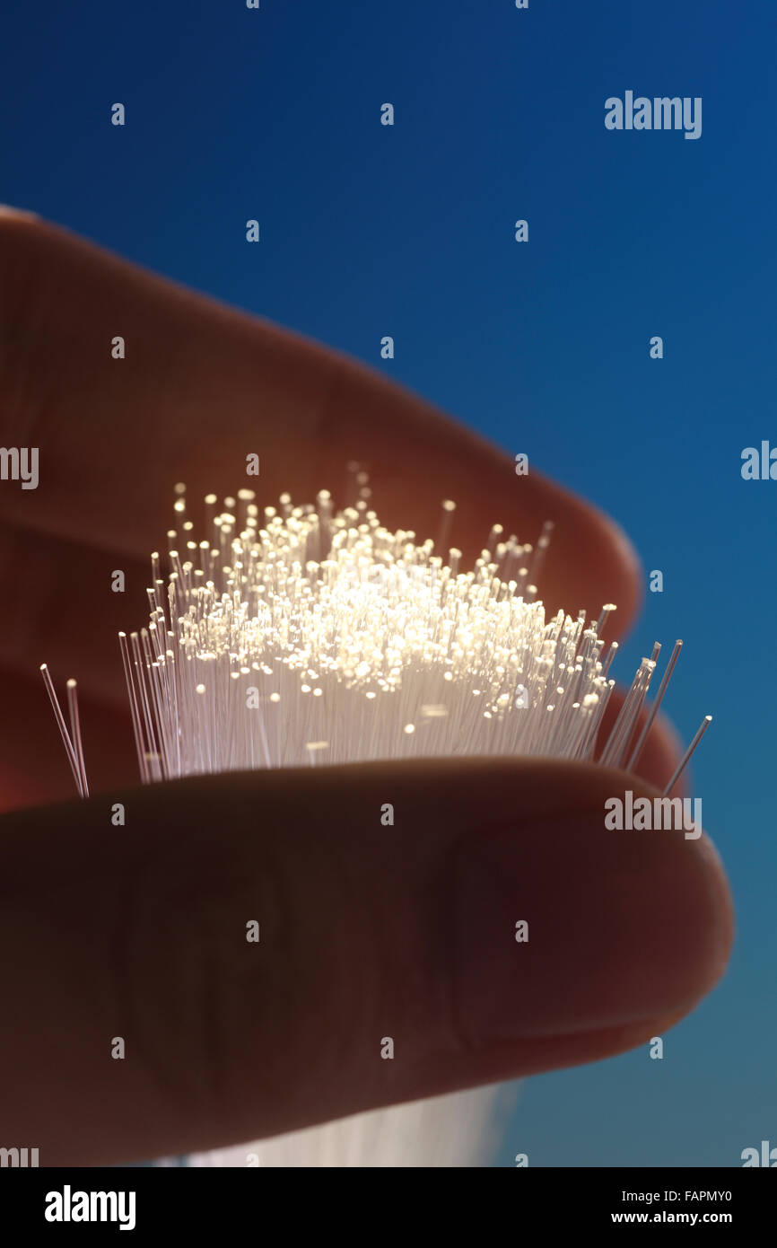 hand holding of fiber optic Stock Photo - Alamy