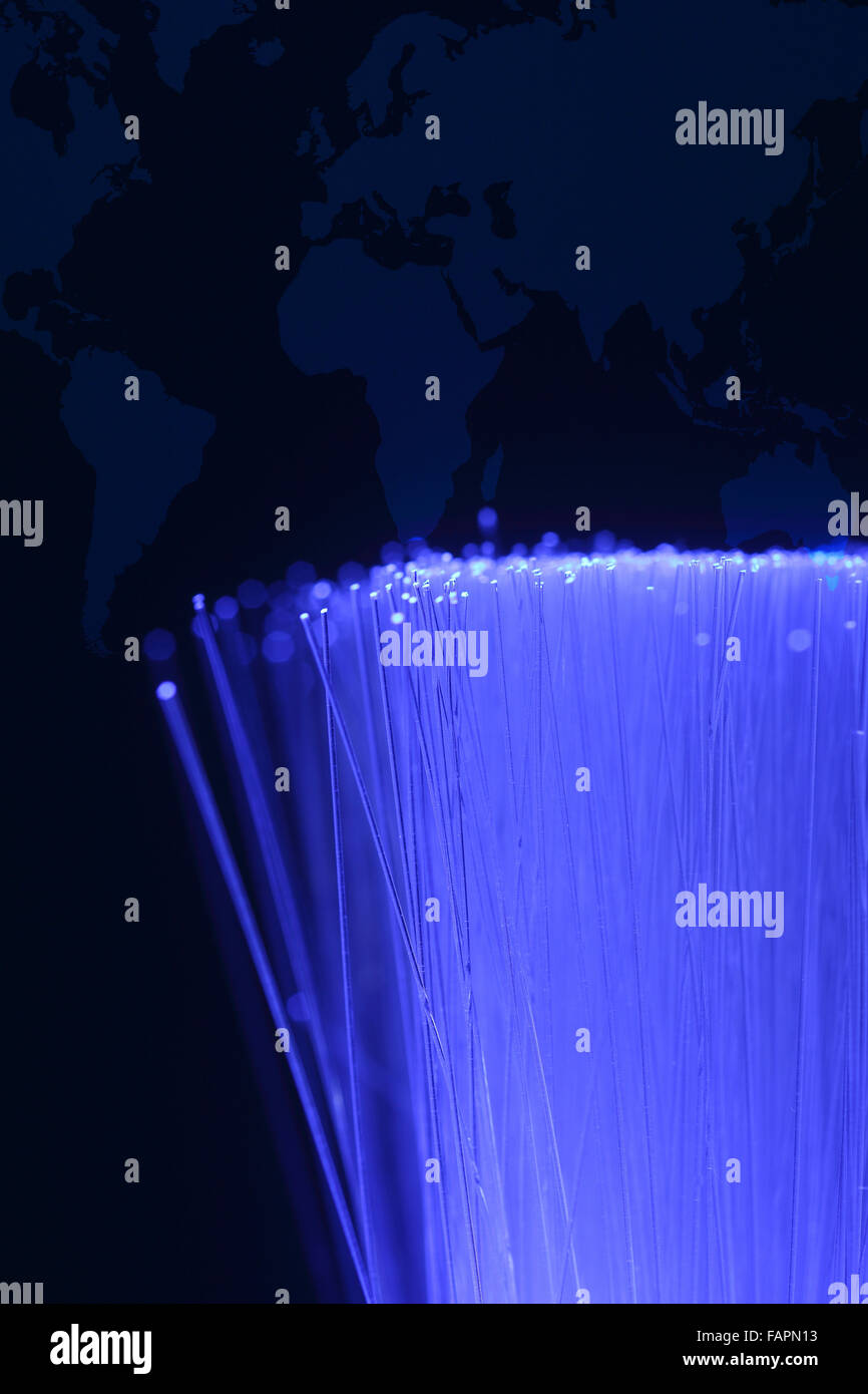 close up of bundle of fiber optic Stock Photo - Alamy