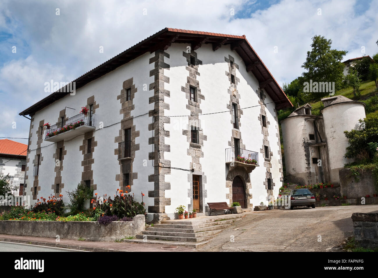 Traditional house in Betelu, Navarra, Spain Stock Photo - Alamy