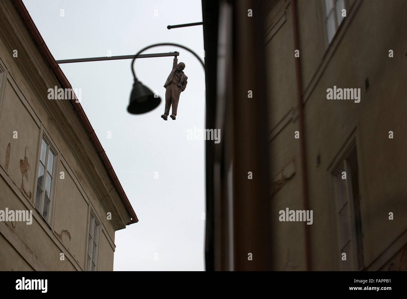 The Hanged Man in Prague. "Hanging out" is a sculpture of Sigmund Freud ...