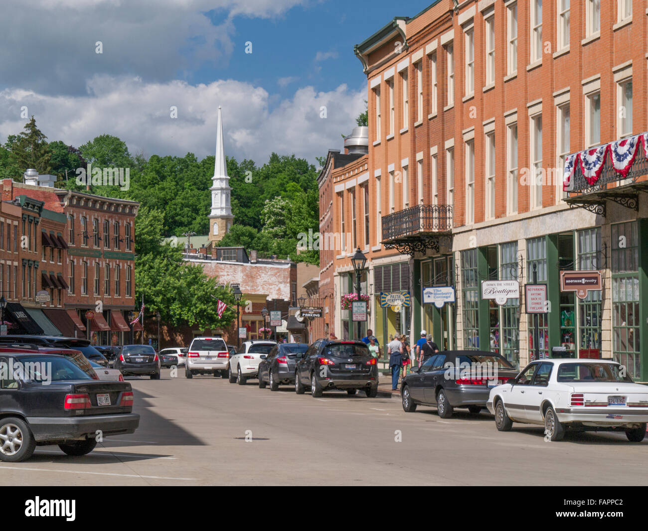 Main Street in Historic District of Galena Illinois listed on the ...