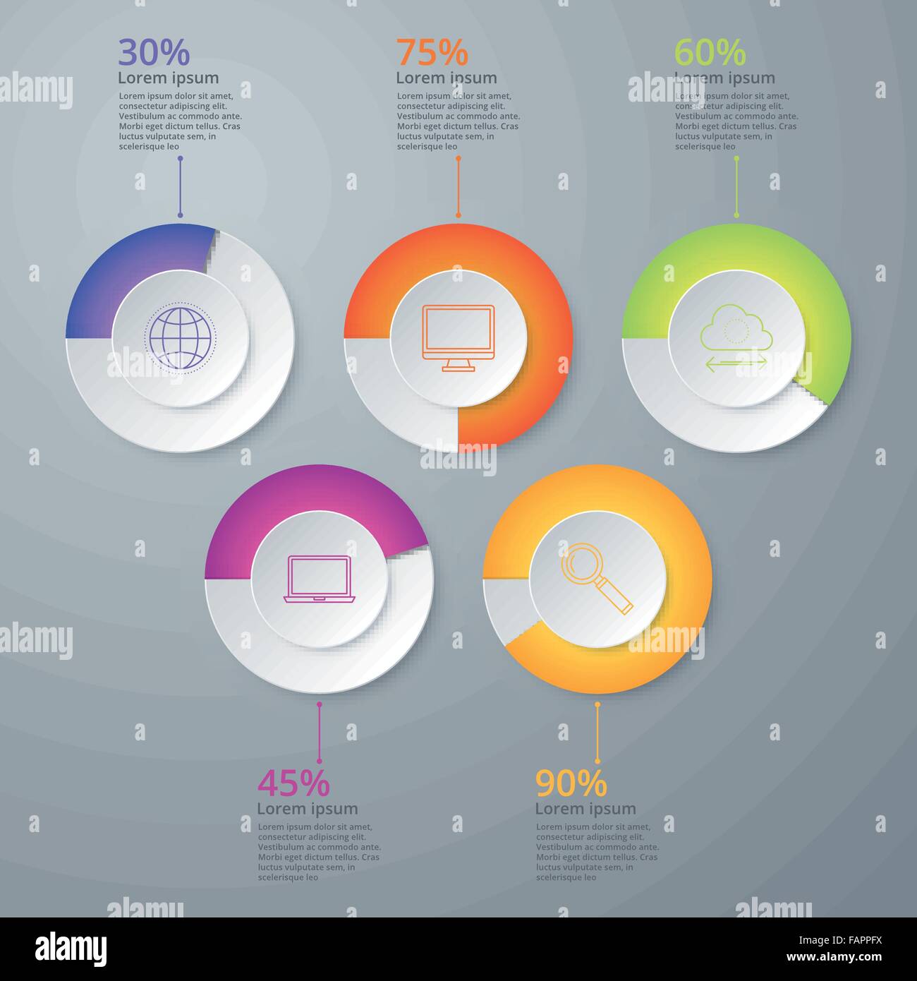 Vector illustration infographic five options Stock Vector Image & Art ...