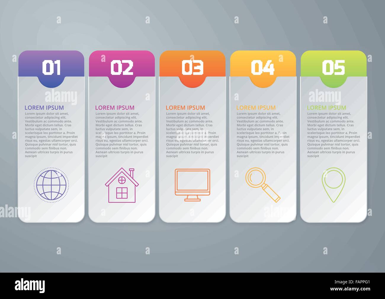 Vector illustration infographics of the rectangles Stock Vector Image ...
