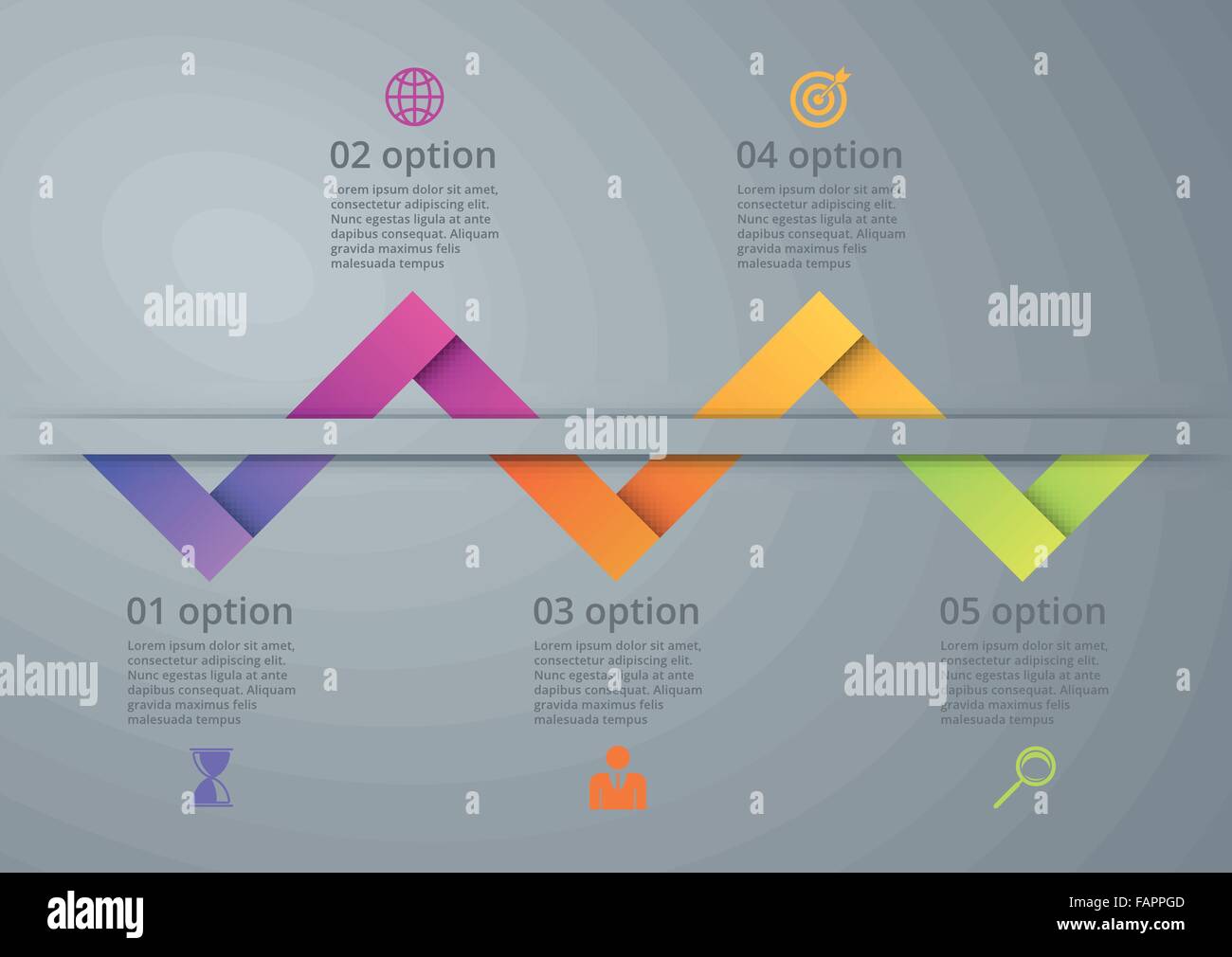 Vector illustration infographic five options Stock Vector Image & Art ...