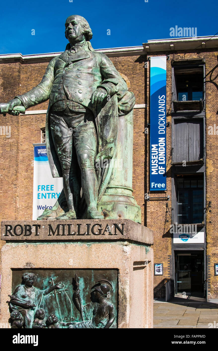 Robert Milligan statue, West India Quay, Canary Wharf, London, England ...