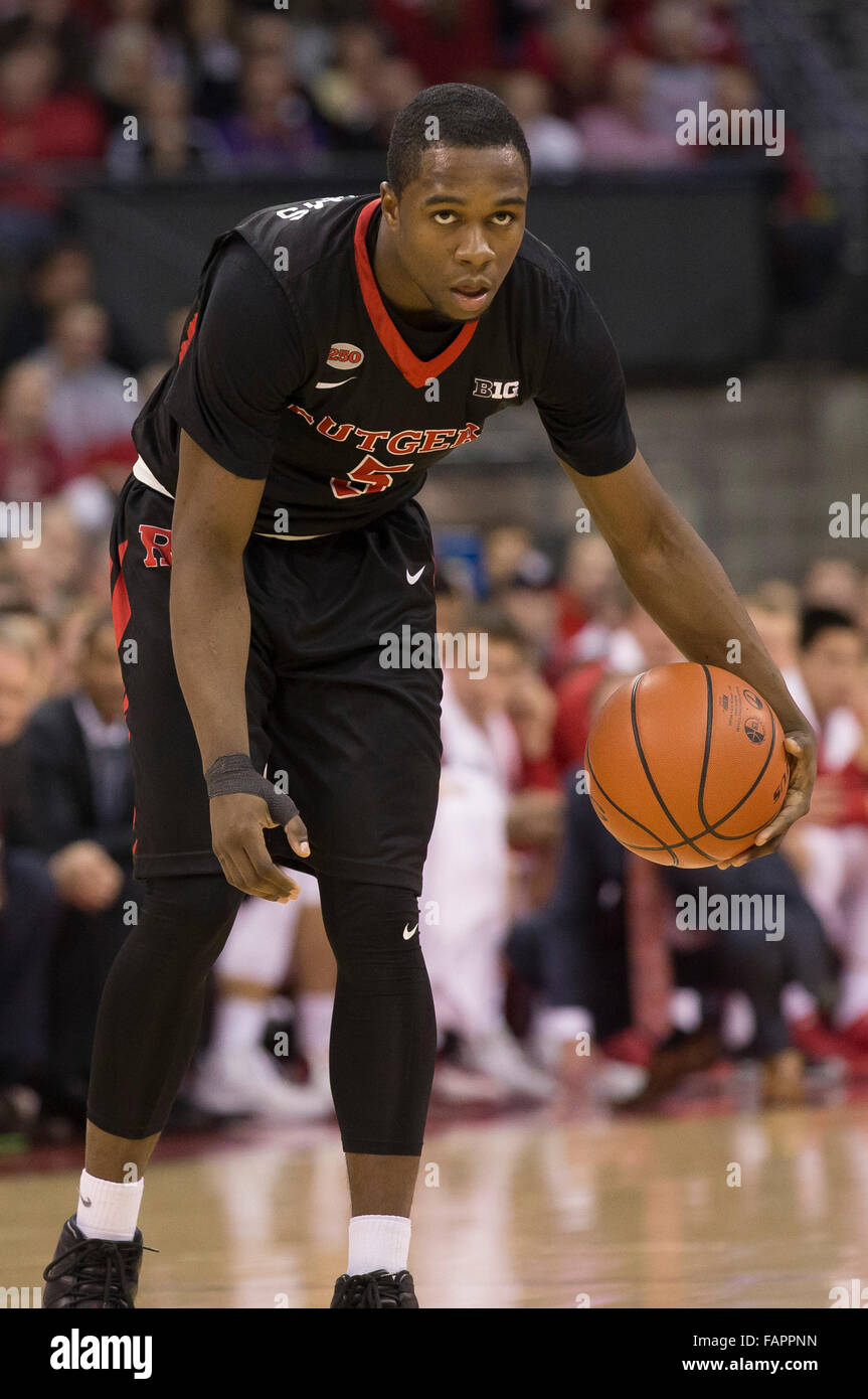 Madison, WI, USA. 2nd Jan, 2016. Rutgers Scarlet Knights guard Mike ...