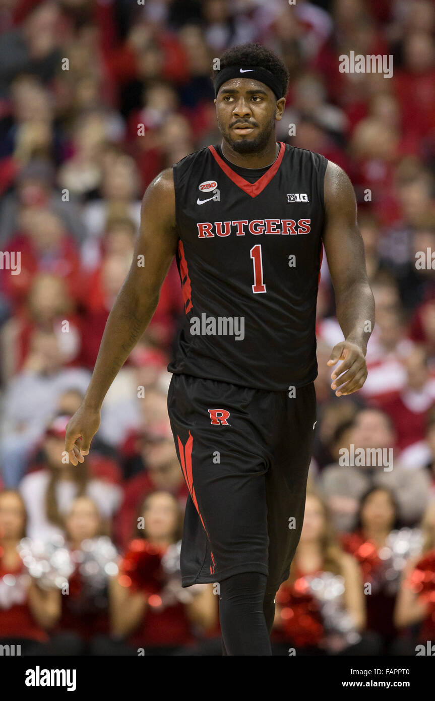 Madison, WI, USA. 2nd Jan, 2016. Rutgers Scarlet Knights forward D.J ...