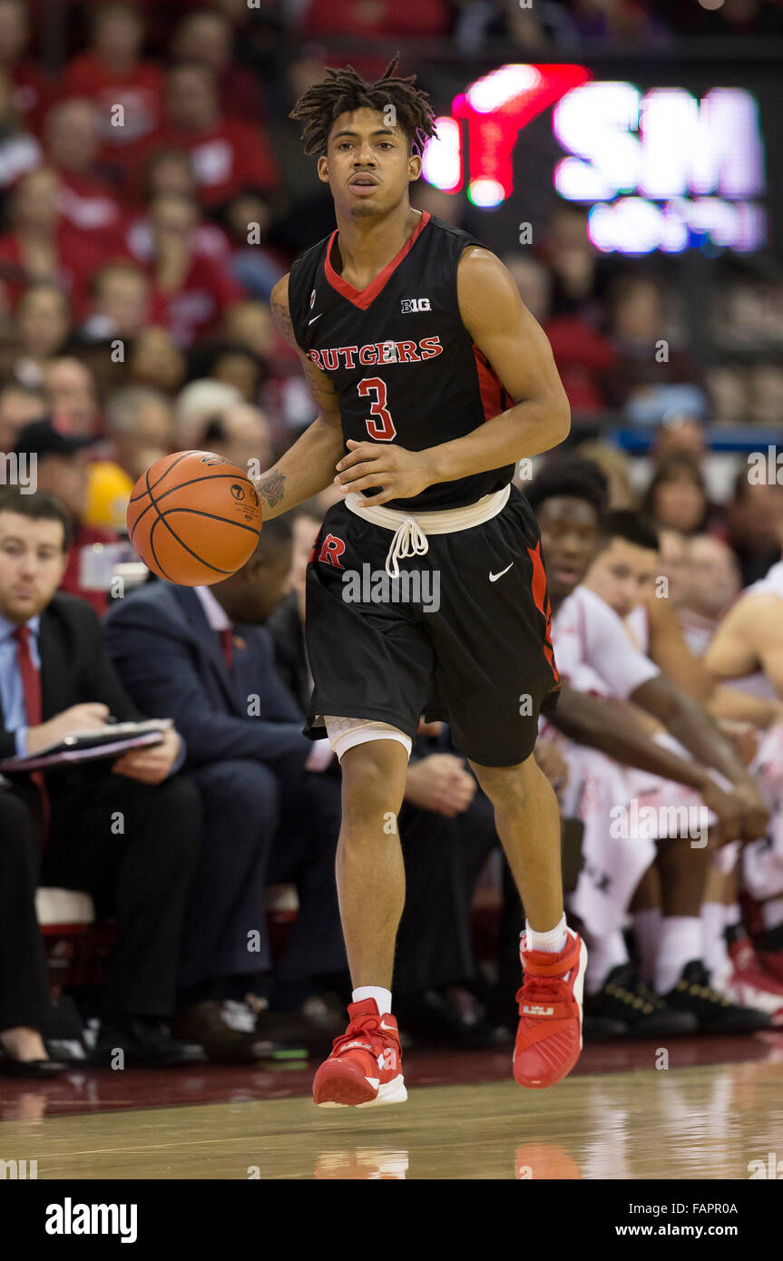 Madison, WI, USA. 2nd Jan, 2016. Rutgers Scarlet Knights guard Corey ...