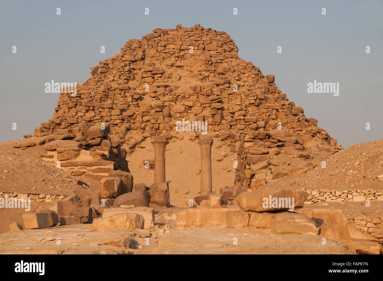 View of the Sun Temple of Userkaf for the pharaoh Userkaf founder of ...