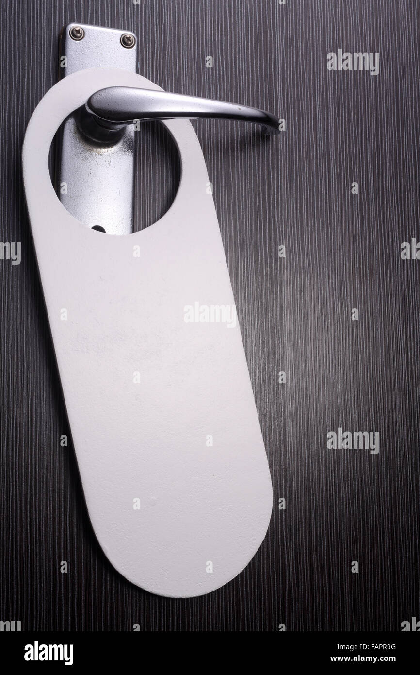 blank sign on the door handle Stock Photo - Alamy