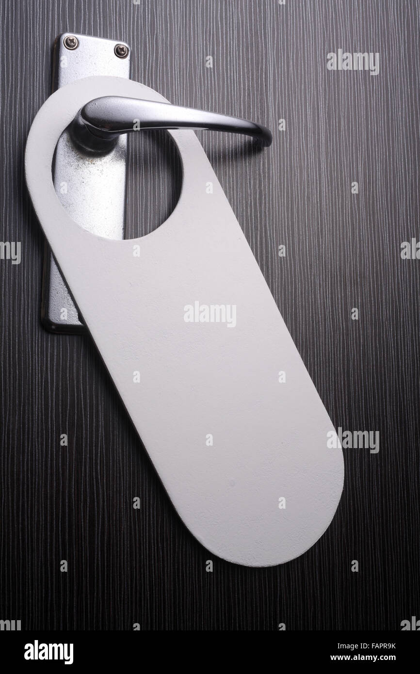 blank sign on the door handle Stock Photo - Alamy