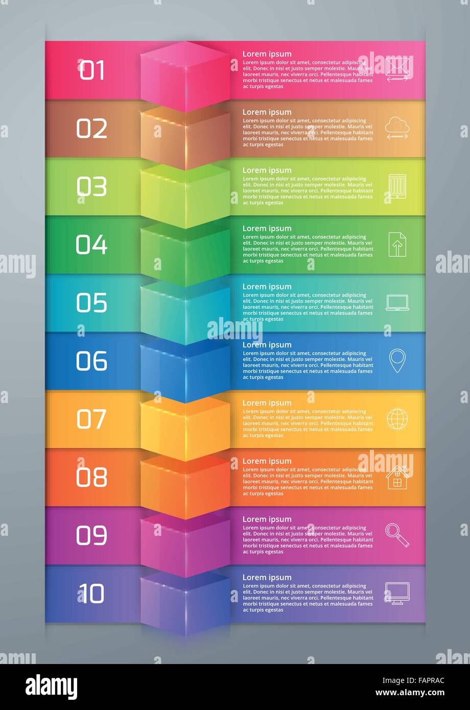 Vector illustration infographics ten options Stock Vector Image & Art ...