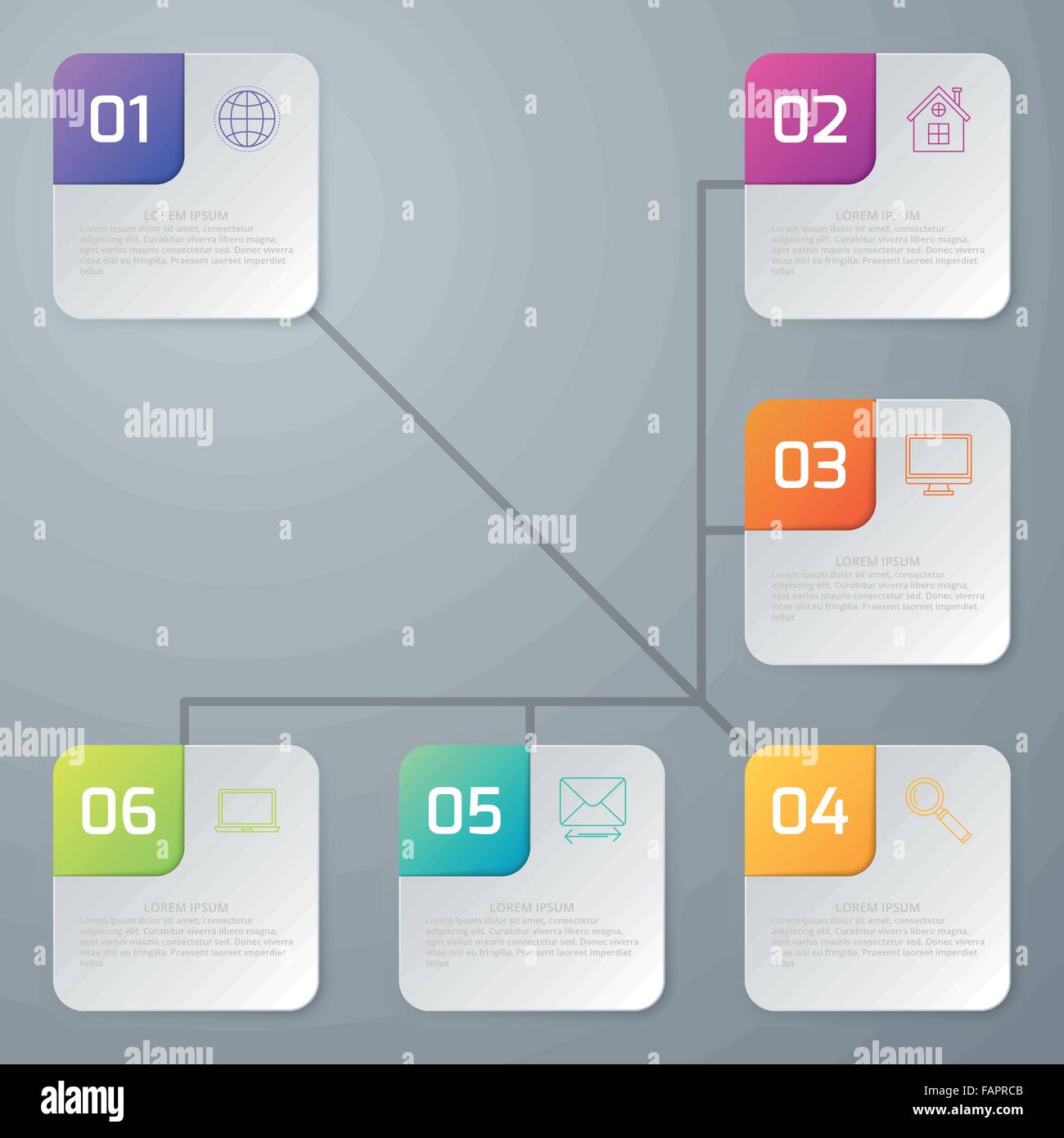 Vector illustration infographics six options Stock Vector Image & Art ...