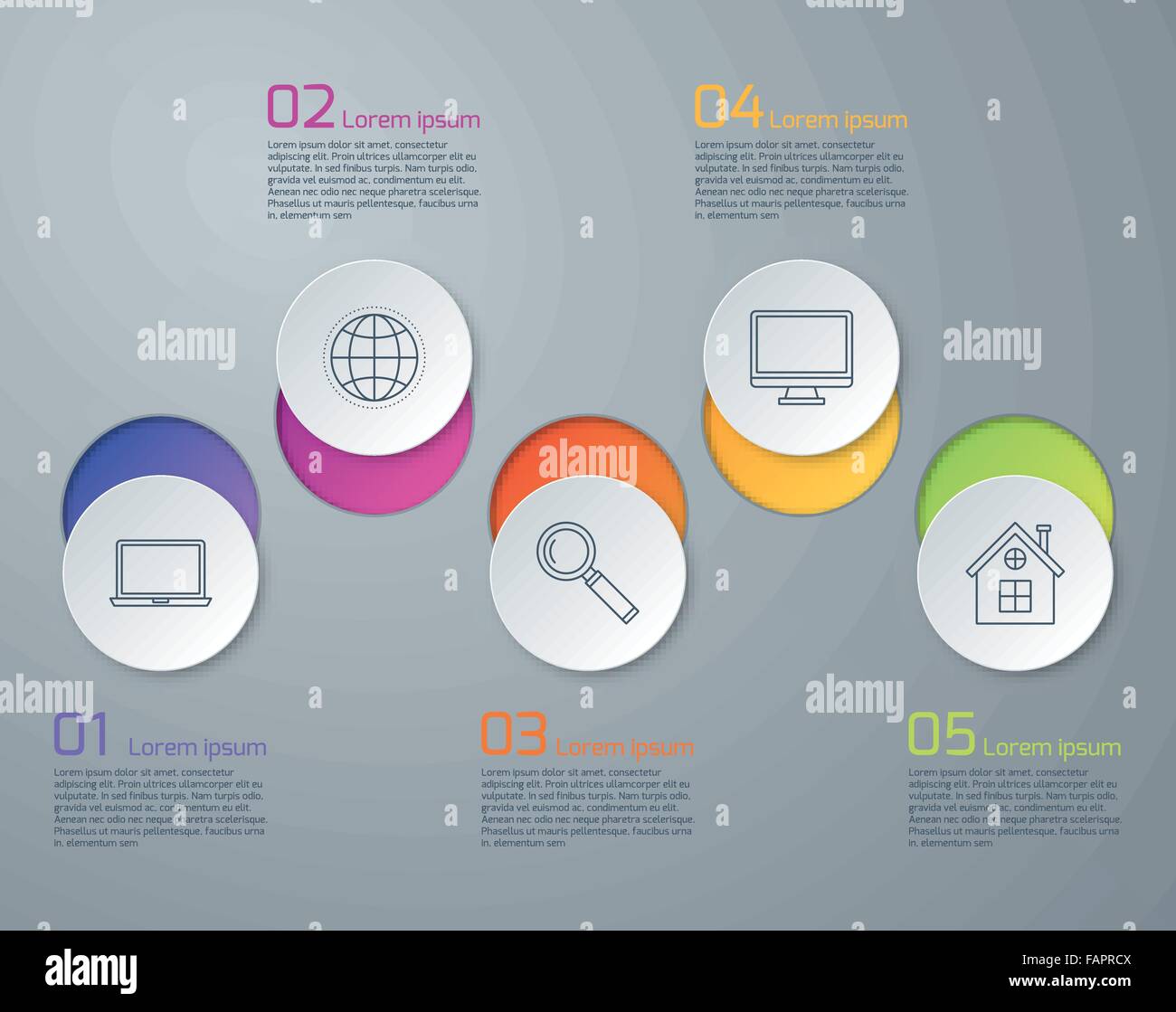 Vector illustration infographic five options Stock Vector Image & Art ...