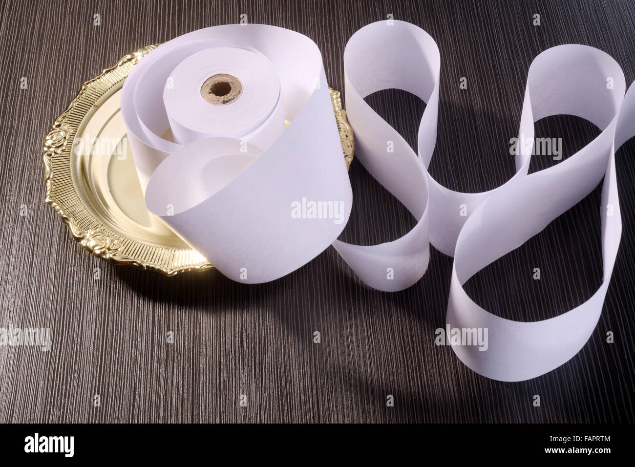 stock image of roll of the adding machine tape Stock Photo - Alamy