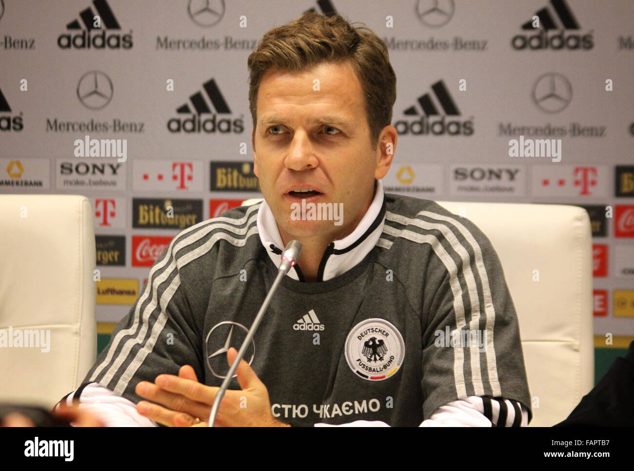 German national football team manager Oliver Bierhoff attends a press ...