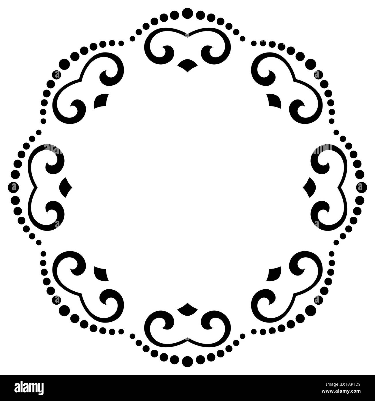 Floral Modern Vector Round Frame Stock Vector Image & Art - Alamy