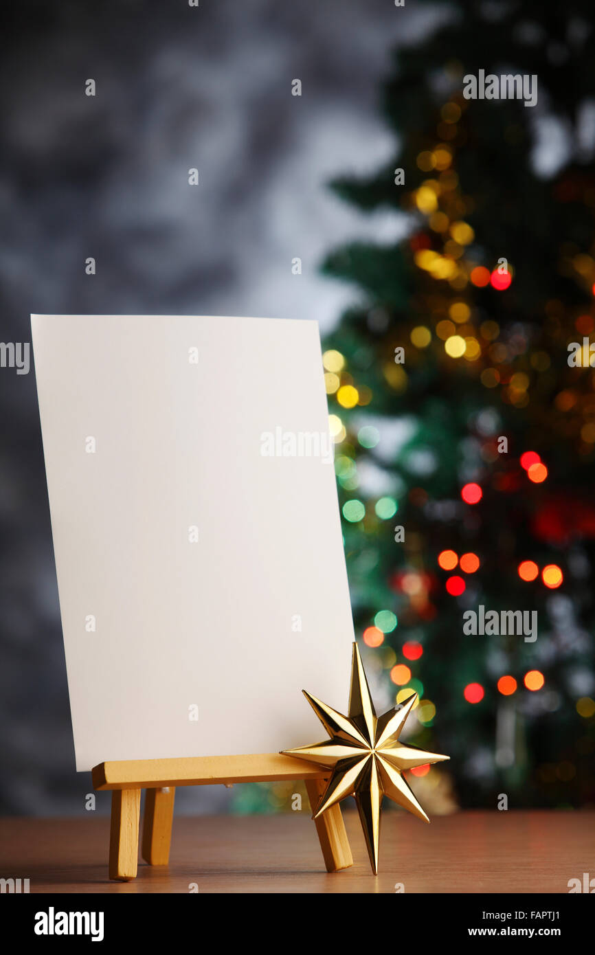 Picture frame with christmas tree Stock Photo - Alamy