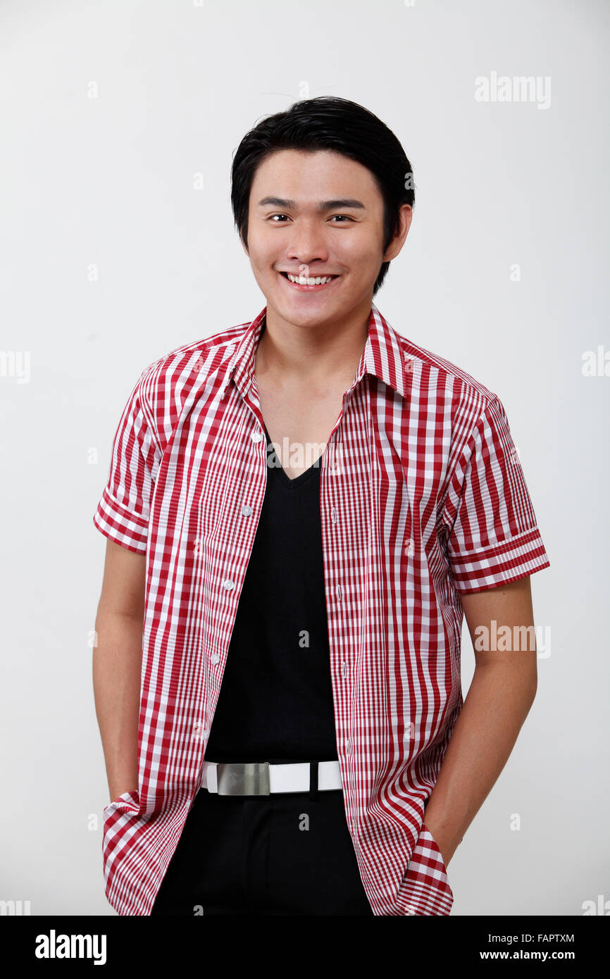 portrait of a chinese man with smile Stock Photo - Alamy