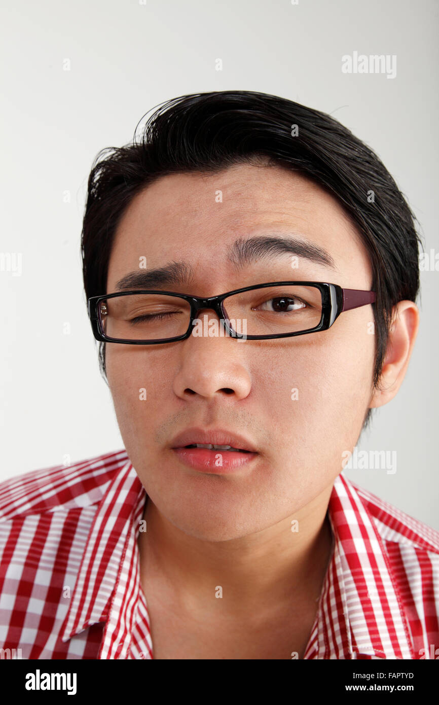 man making a face Stock Photo - Alamy