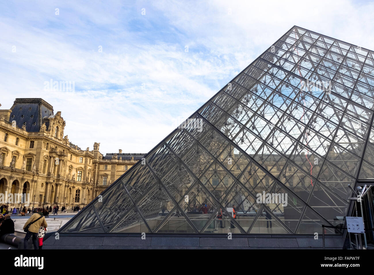 Louvre Museum and Palace with Pyramid in Paris, France Stock Photo - Alamy