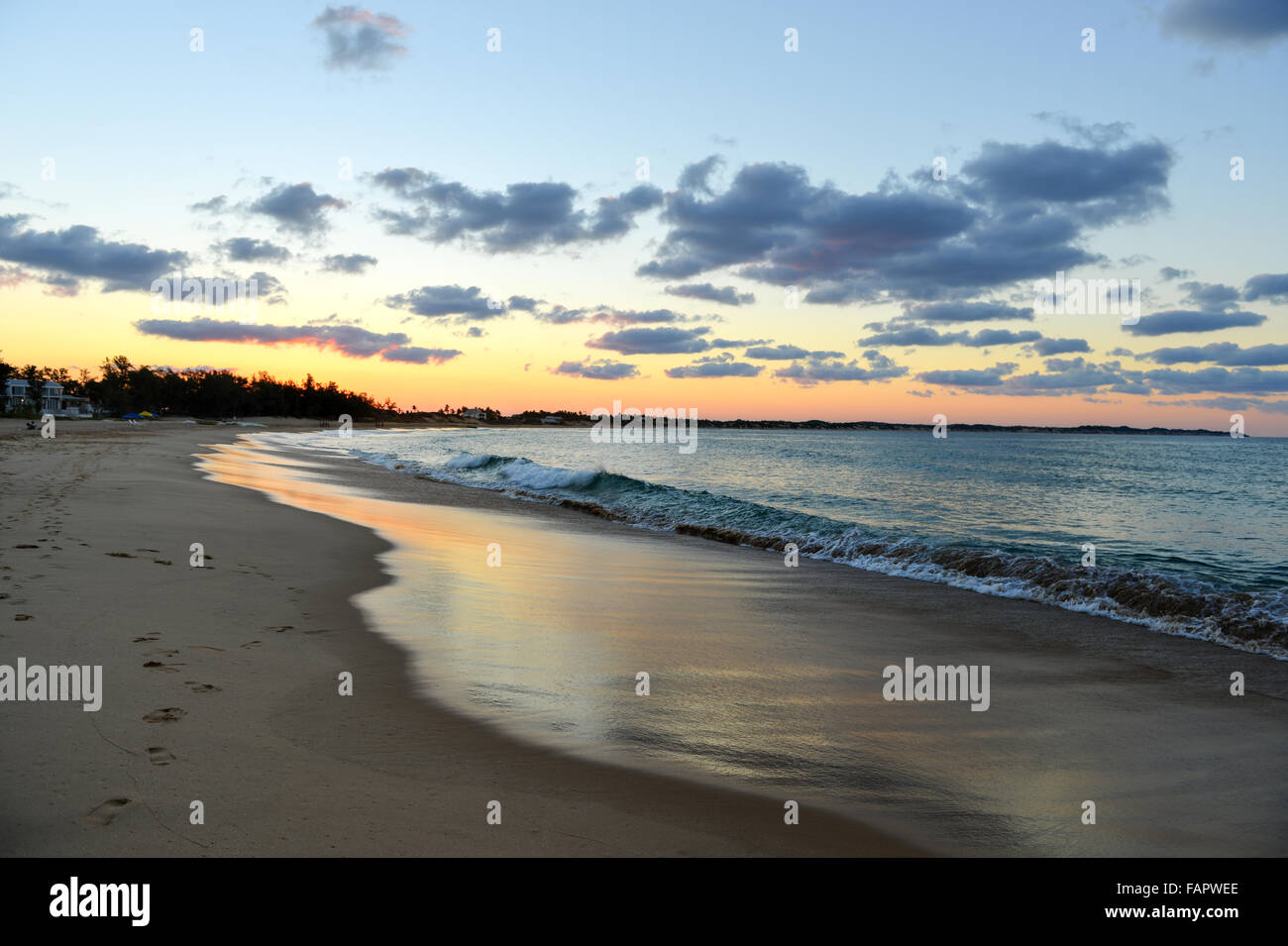 Tofo Beach at sunset in Mozambique. Tofo Beach is the dive capital of ...
