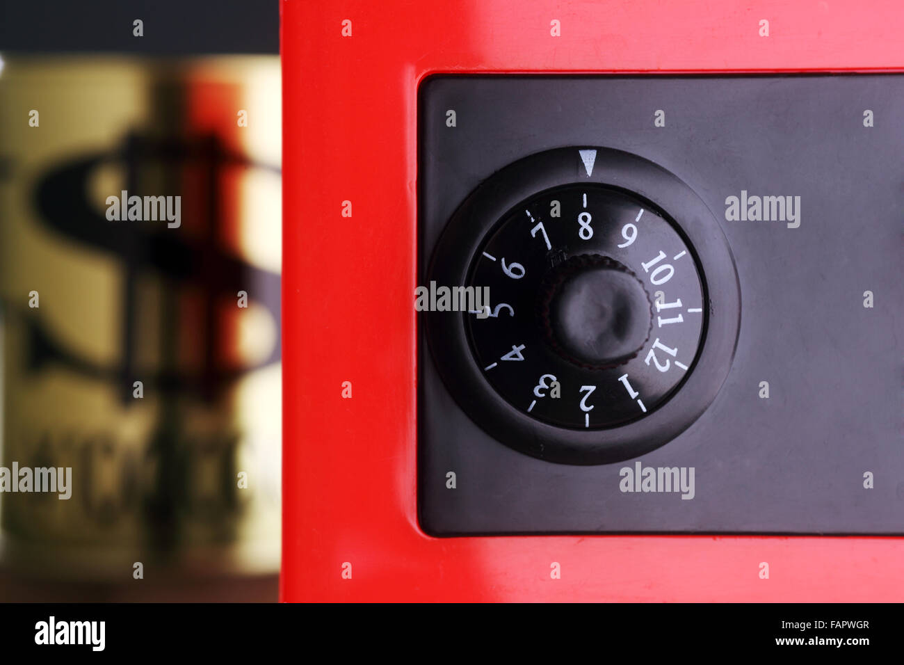 stock image close up of the red color safe Stock Photo - Alamy