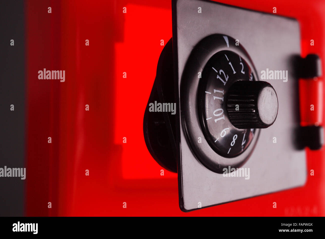 stock image close up of the red color safe Stock Photo - Alamy