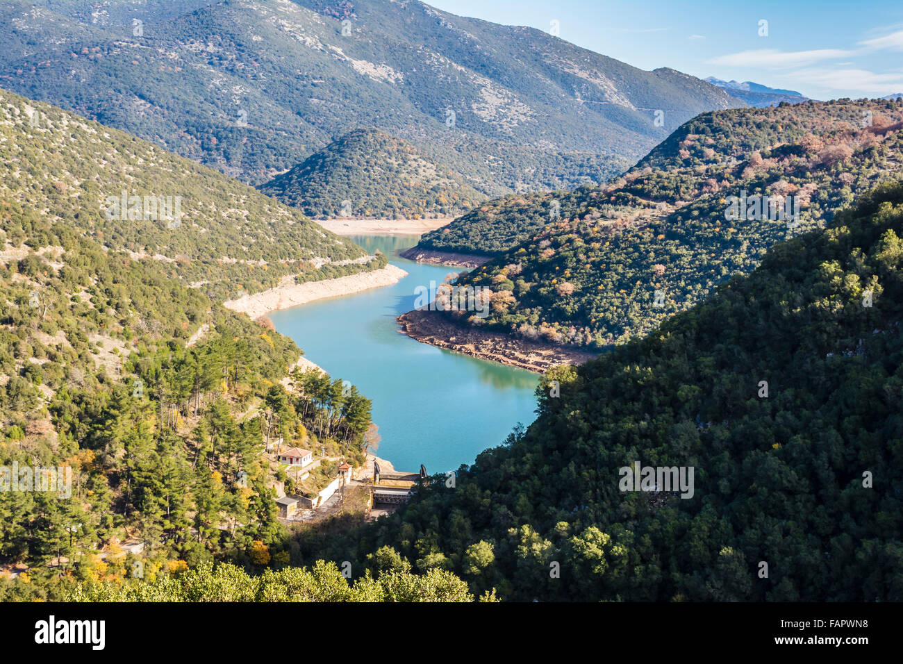 River Ladonas rises from the Aroania mountains of Achaia. A dam has ...