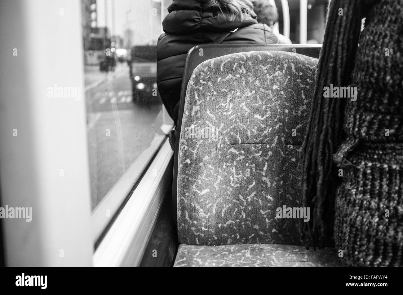 Empty seat on London bus Stock Photo - Alamy