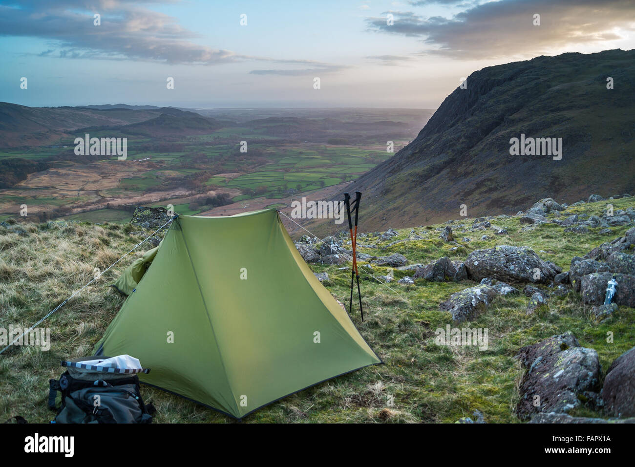 Wild Camping in Cumbria Stock Photo - Alamy