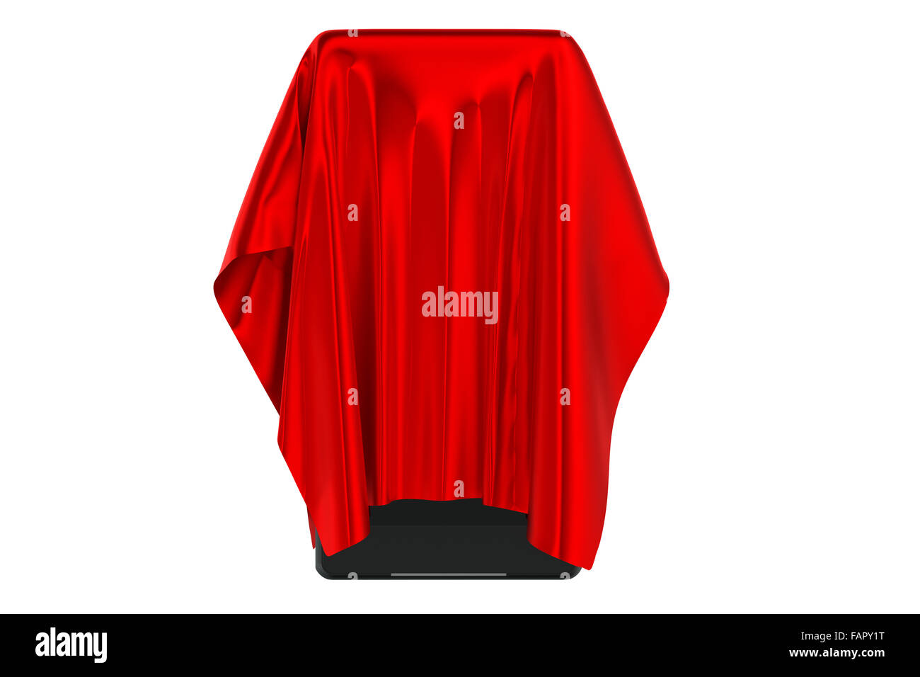 phone covered cloth isolated on white background Stock Photo - Alamy