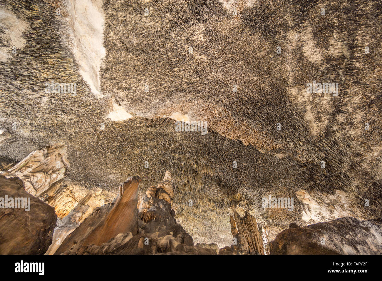 Wide cave stalactites Stock Photo - Alamy