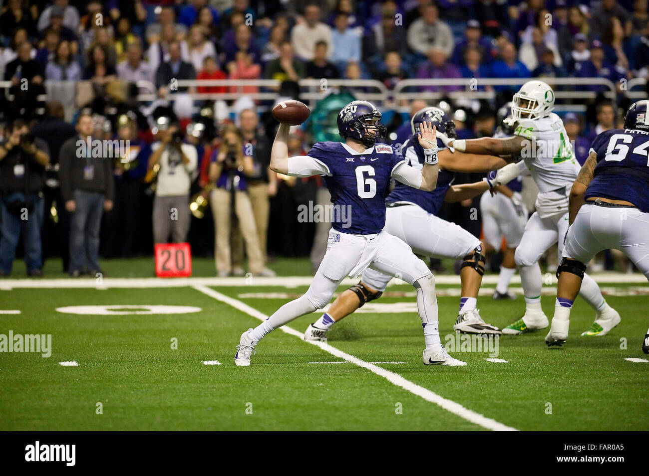 Alamodome. San Antonio, Texas, USA. 2nd January, 2016. Texas Christian ...