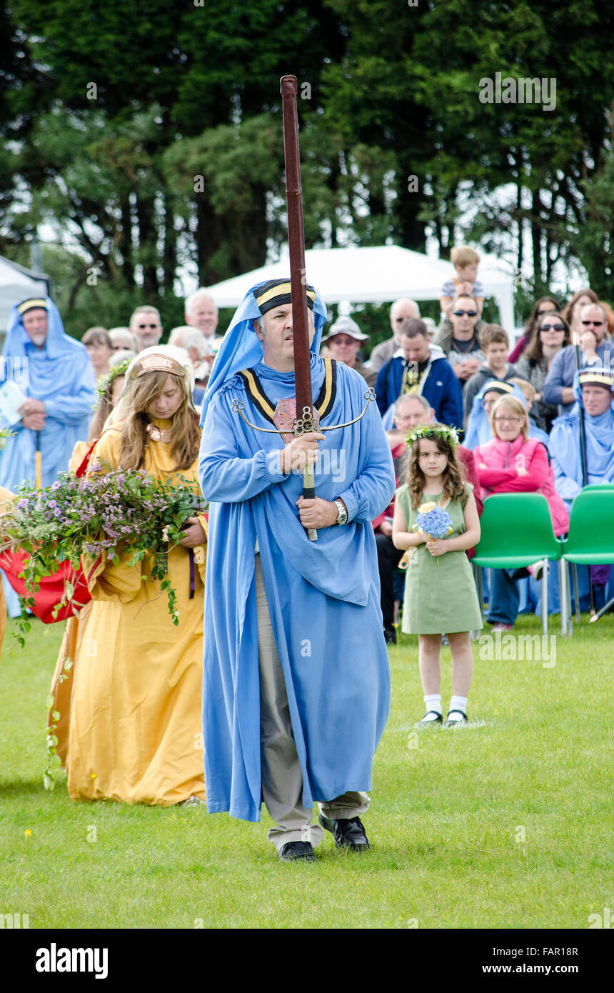 The annual Cornish Gorsedh ceremony held in Cornwall, England, UK, to ...