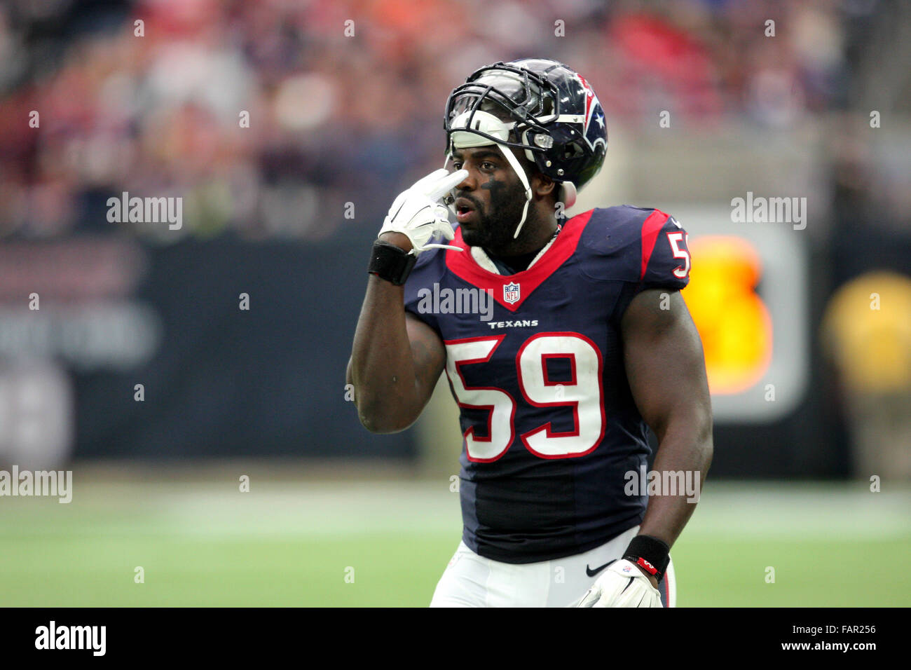 Houston, TX, USA. 3rd Jan, 2016. Houston Texans outside linebacker ...