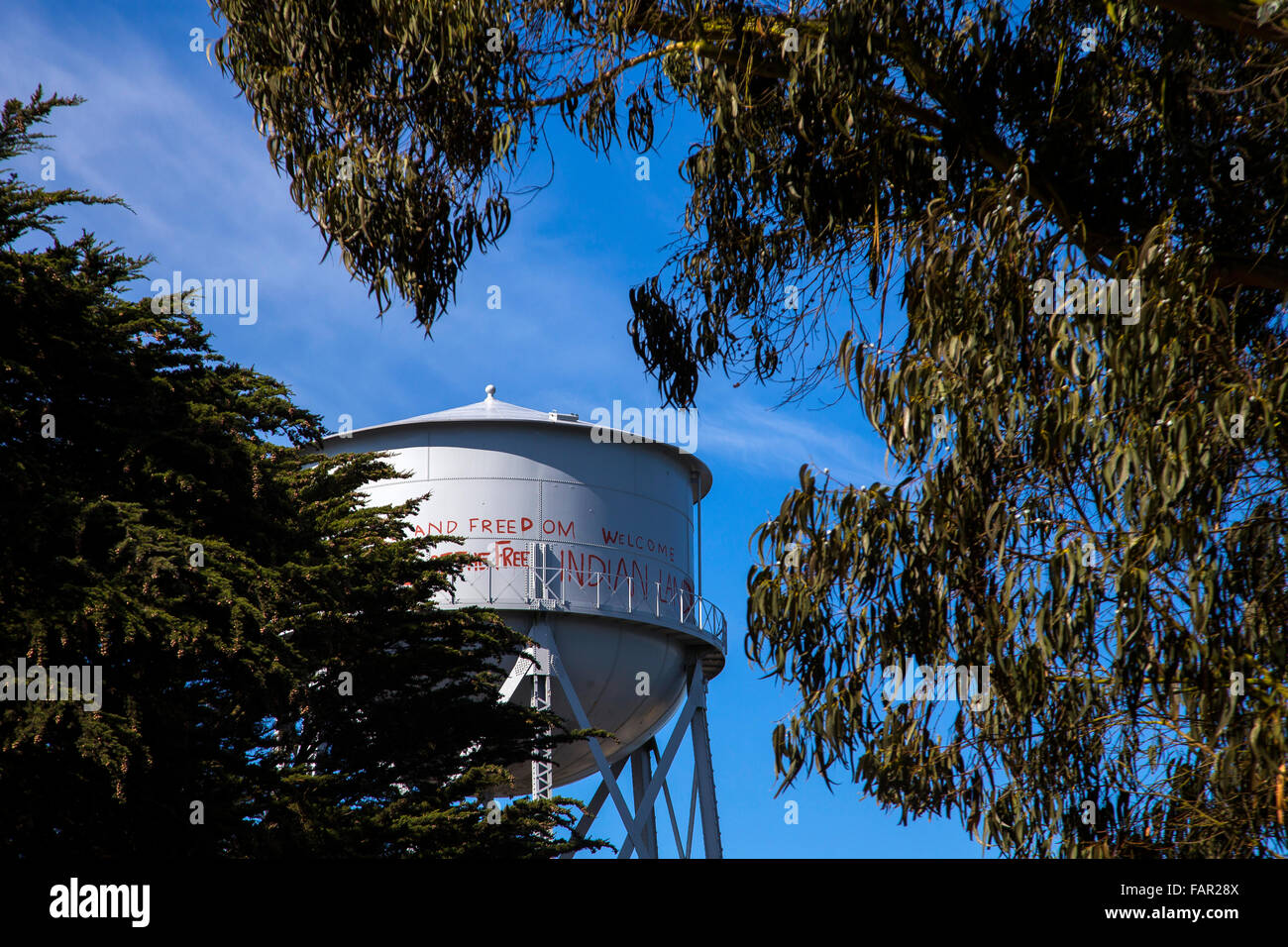 Alcatraz water tower hi-res stock photography and images - Alamy