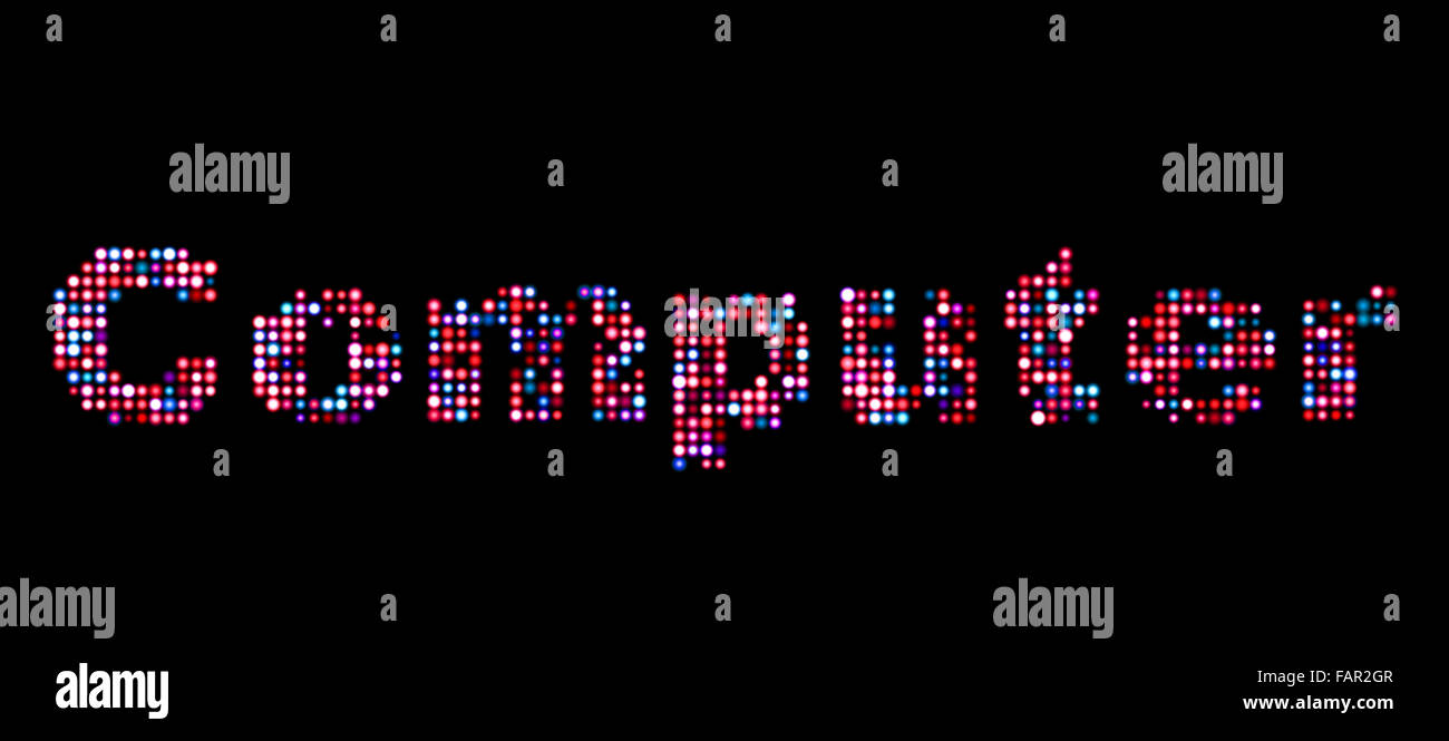 Computer led text Stock Photo - Alamy