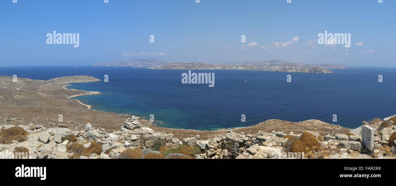 The island of Delos: an important archaeological site in Greece Stock ...
