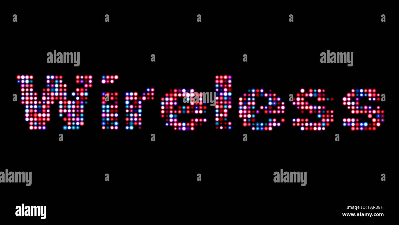 Wireless led text Stock Photo - Alamy