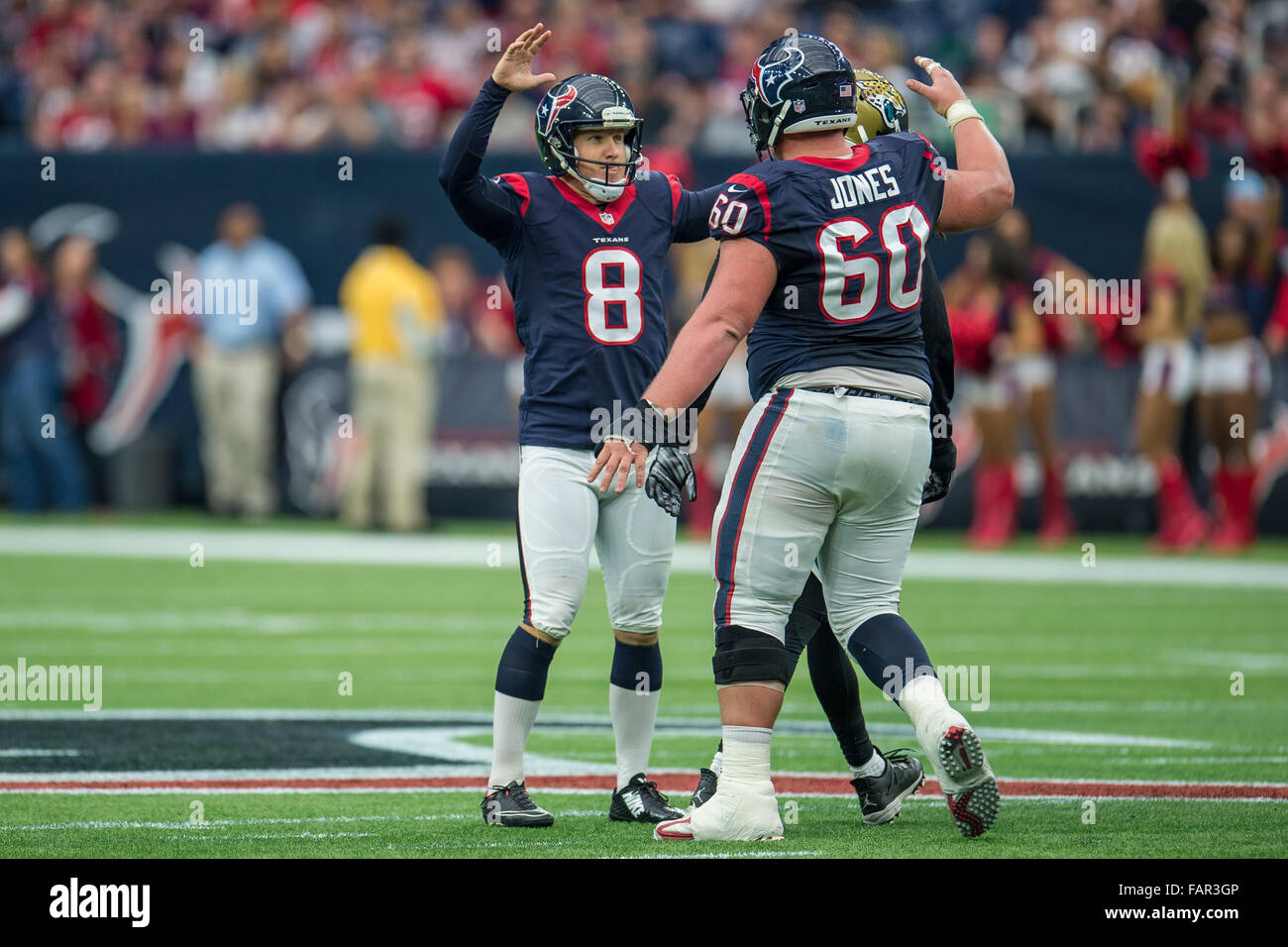 Houston, Texas, USA. 3rd Jan, 2016. Houston Texans kicker Nick Novak (8 ...