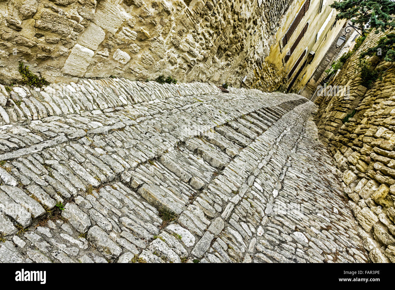 cobble lane, Provence, France Stock Photo - Alamy